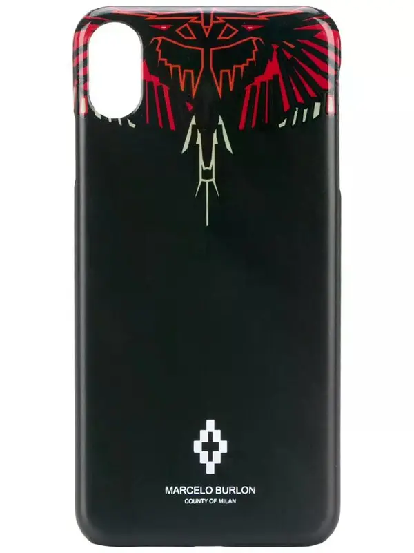 COUNTY OF MILAN Geometric Wings Iphone Xs Max Case - Black