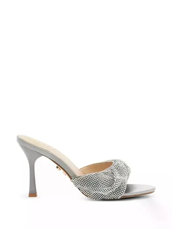 TWENTY FOURHAITCH Canberra Crystal-embellished Stiletto Sandals - Silver