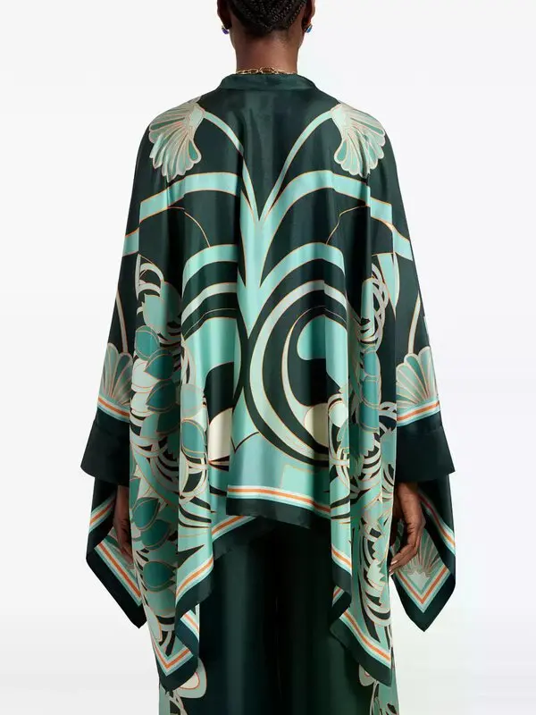 La DoubleJ Floral Print Silk Shirt - Green