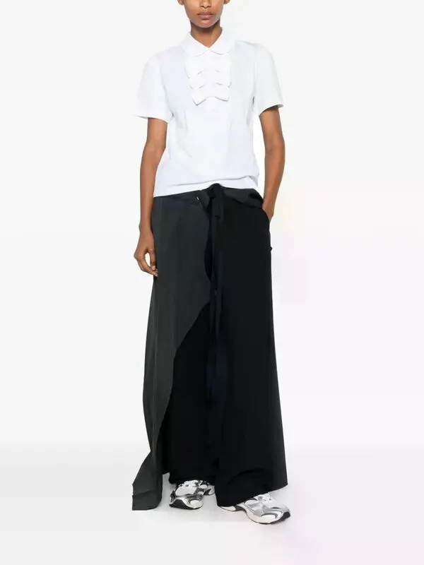 Noir Kei Ninomiya Bow Embellished Peter Pan Collar T-shirt