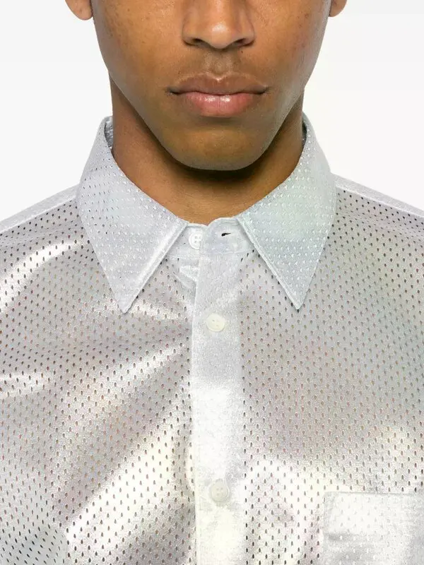 Comme Des Garçons Perforated-mesh Shirt