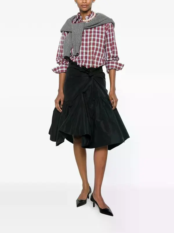 N°21 Ruffled Gathered Skirt - Black