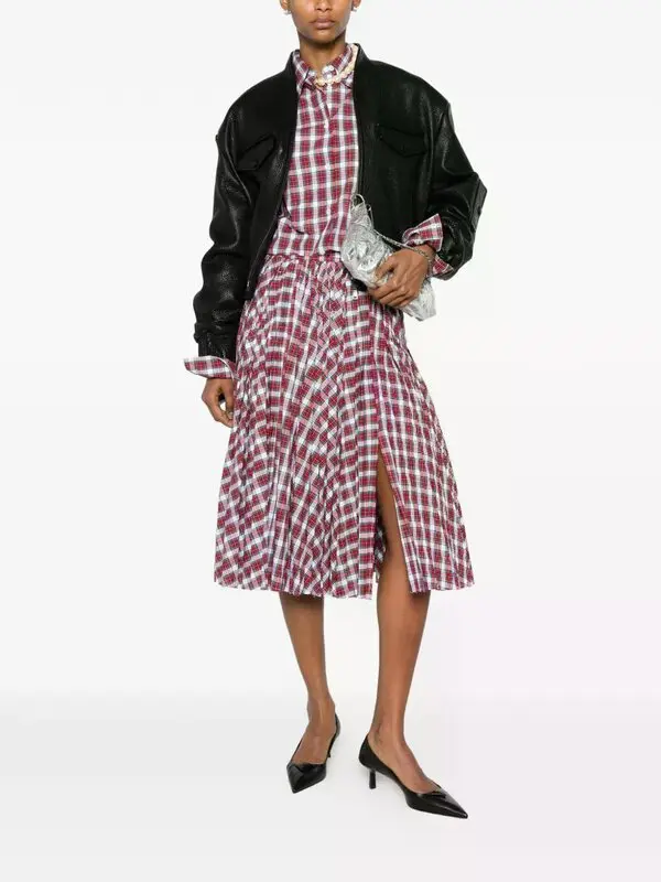 N°21 Check Pleated Skirt