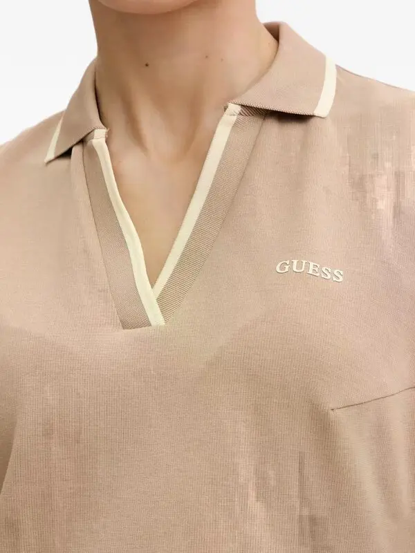 Guess Sleeveless Polo-collar Mini Dress