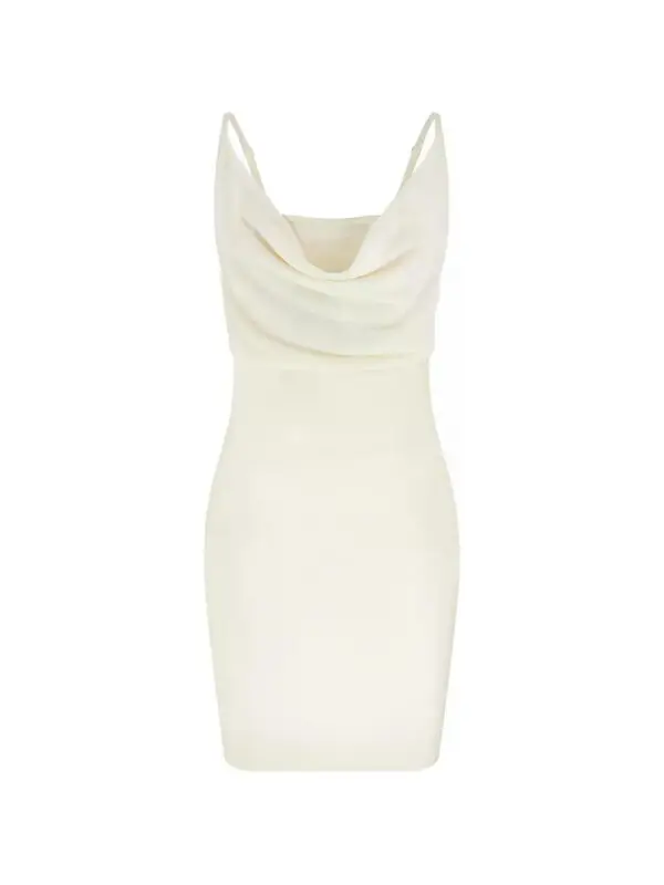 Guess Cowl Neck Mini Dress - White