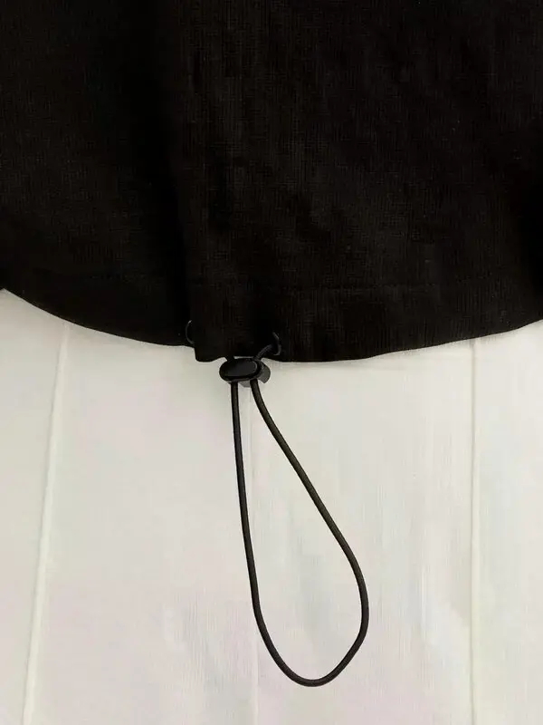 Guess Piped Trim Drawstring Hem Polo Shirt