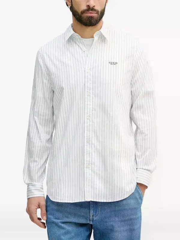 Guess Logo-embroidered Shirt - White