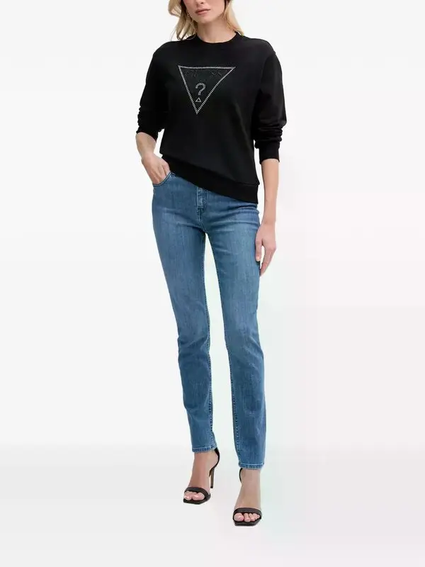 Guess Embellished Crewneck Sweatshirt - Black