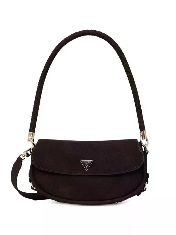 Guess Danya Logo-plaque Shoulder Bag - Brown