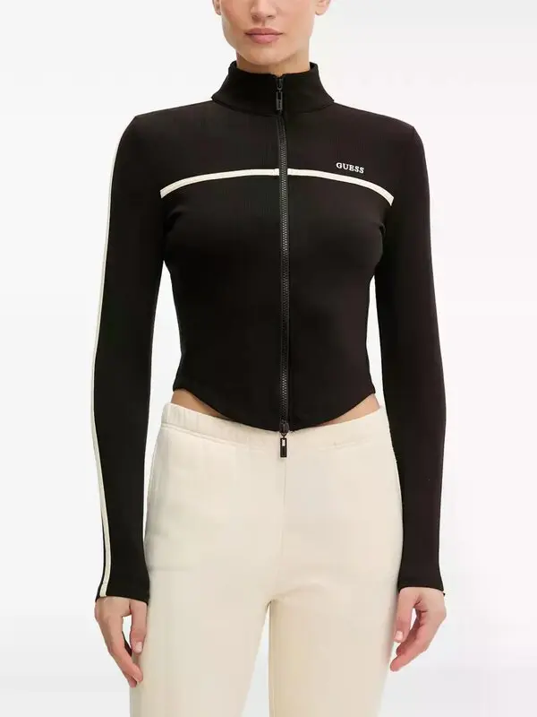 Guess Contrast Stripe Track Jacket - Black