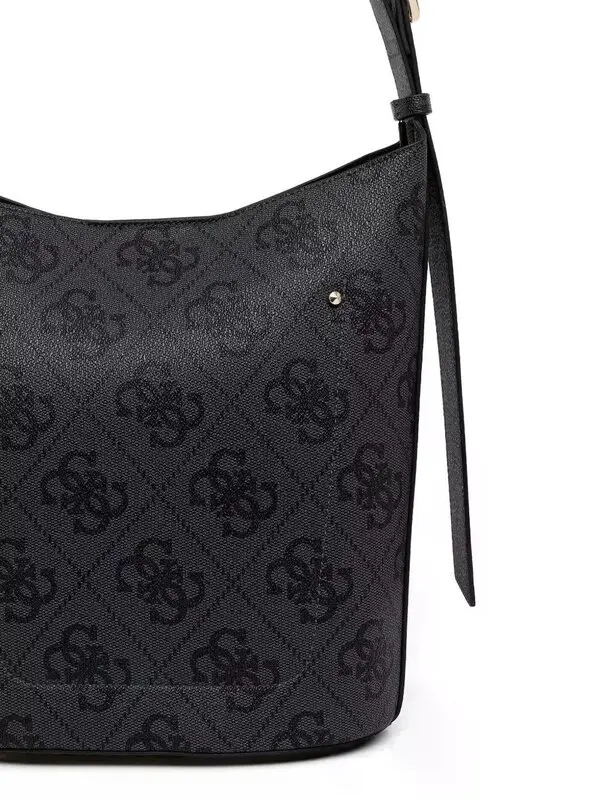Guess Monogram Print Logo Plaque Tote Bag