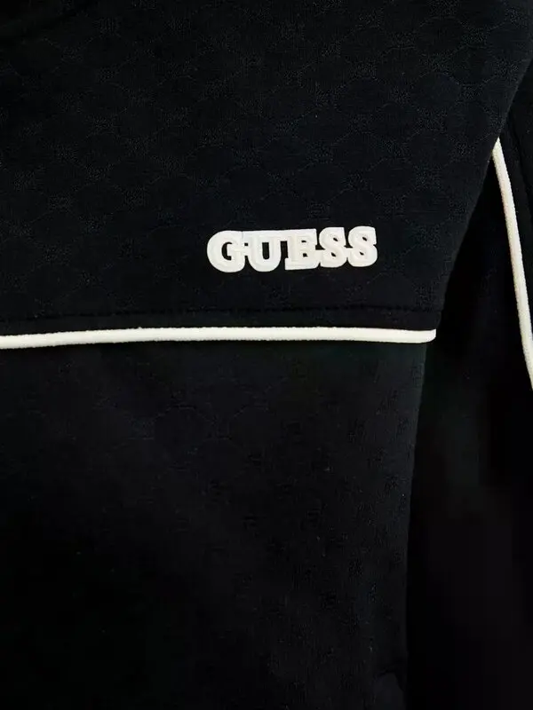 Guess Logo Patch Piped-trim Sweatshirt