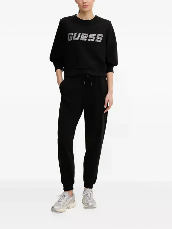 Guess Embellished Cropped Sweatshirt