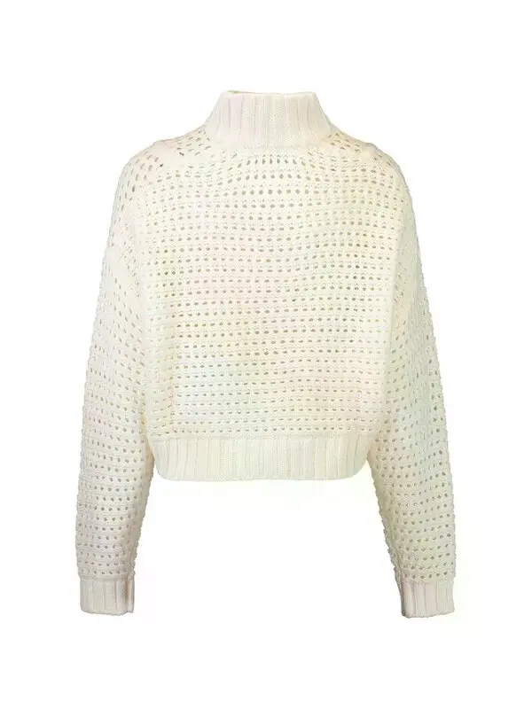 Staud Hampton Open-knit Jumper - White