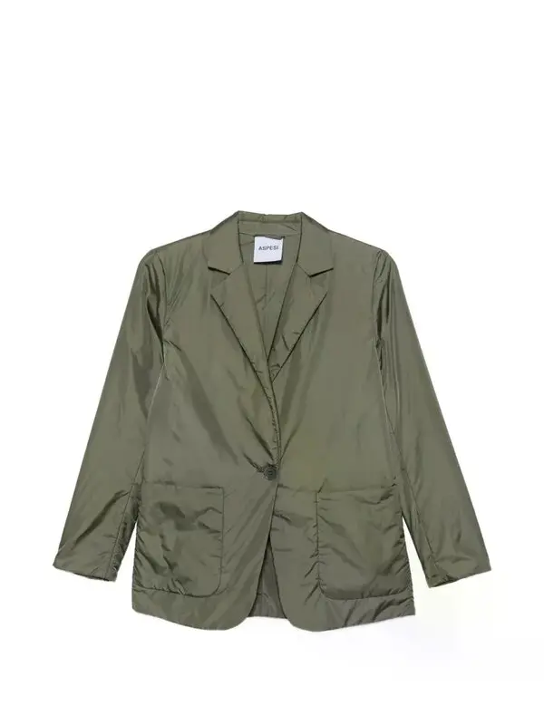 Aspesi Single-breasted Patch-pocket Blazer - Green