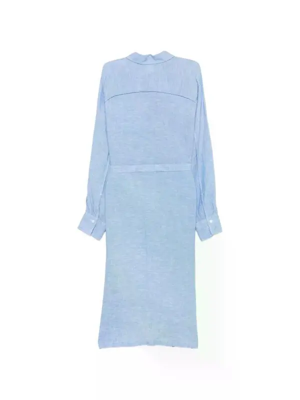 Aspesi Belted Shirt Dress With Chest Pockets
