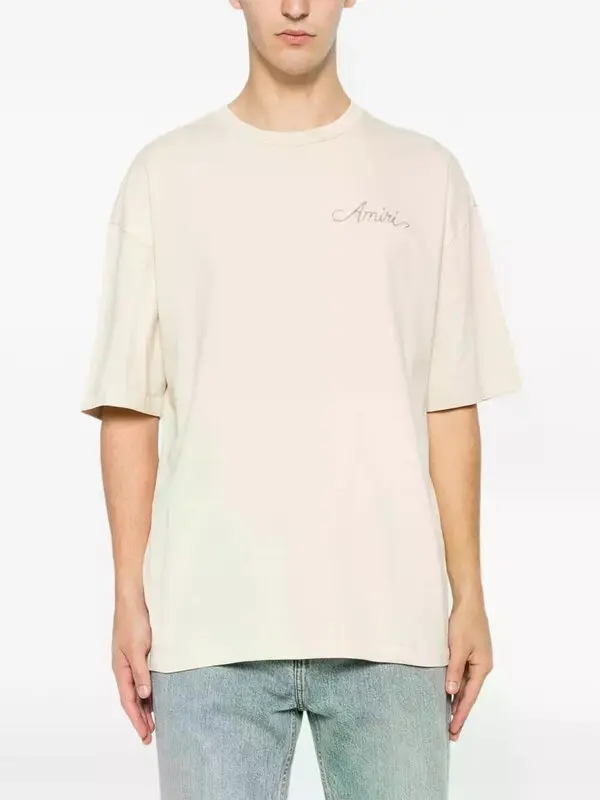 Amiri Logo-embroidered Bandana-patch T-shirt