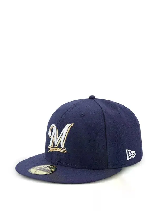 New Era Milwaukee Brewers Performance Authentic Fitted Cap - Purple