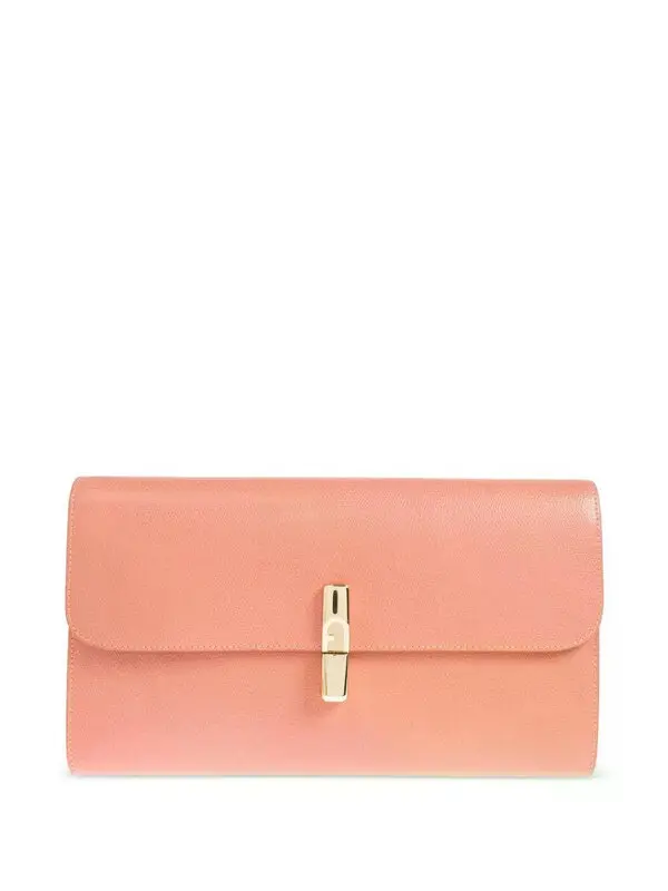 Furla Xl Continental Leather Clutch Bag - Pink