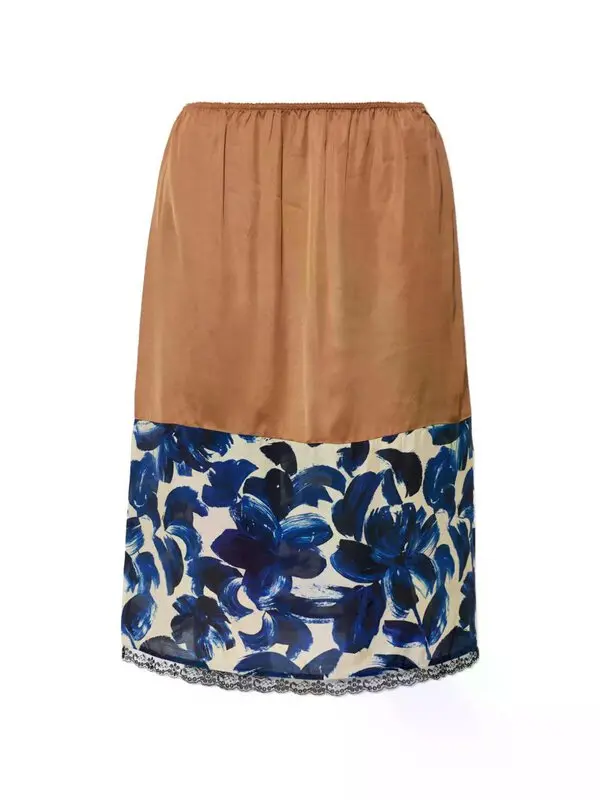 Munthe Ninia Floral-print Midi Skirt - Neutrals