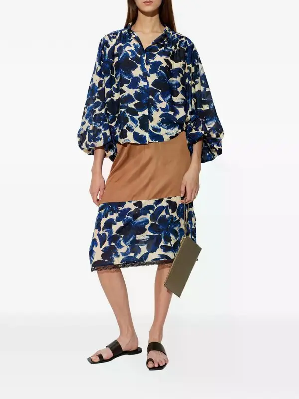 Munthe Ninia Floral-print Midi Skirt