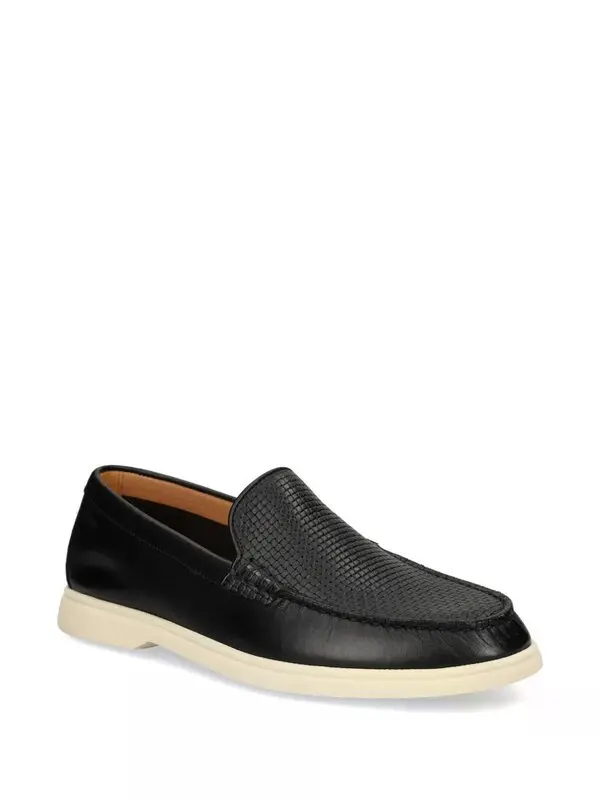 BOSS Woven Panel Loafers