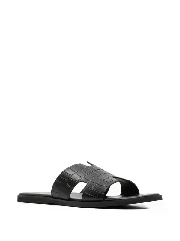 ALBERTO GOZZI Croc-effect Cut-out Sandals