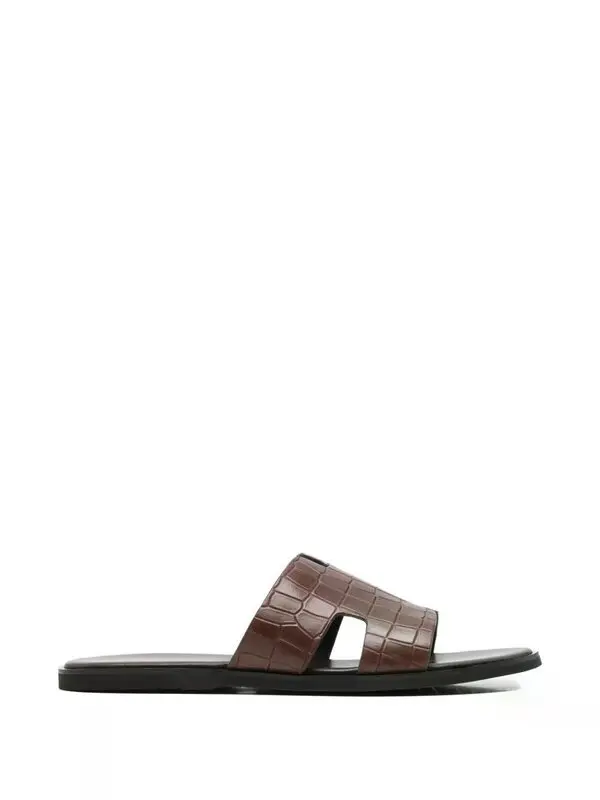 ALBERTO GOZZI Croc-effect Cut-out Sandals