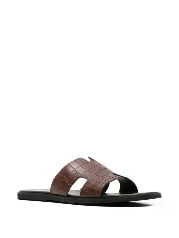 ALBERTO GOZZI Croc-effect Cut-out Sandals