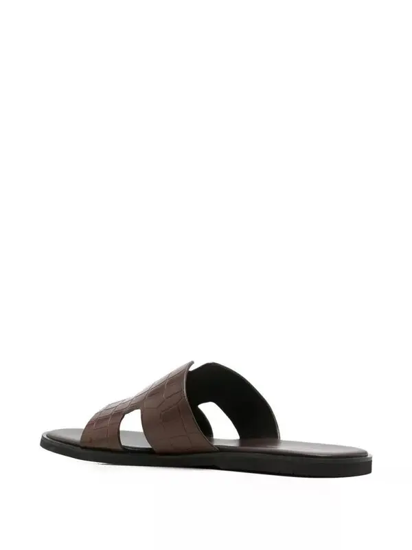 ALBERTO GOZZI Croc-effect Cut-out Sandals