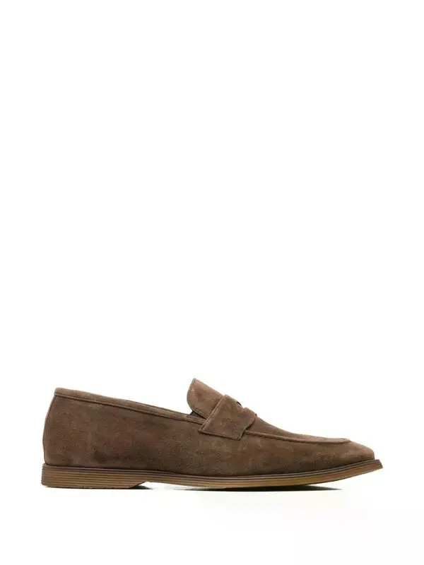 ALBERTO GOZZI Suede Penny Loafers
