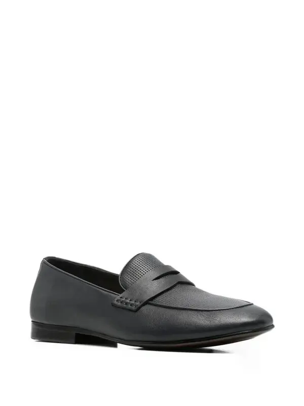 ALBERTO GOZZI Perforated Leather Loafers