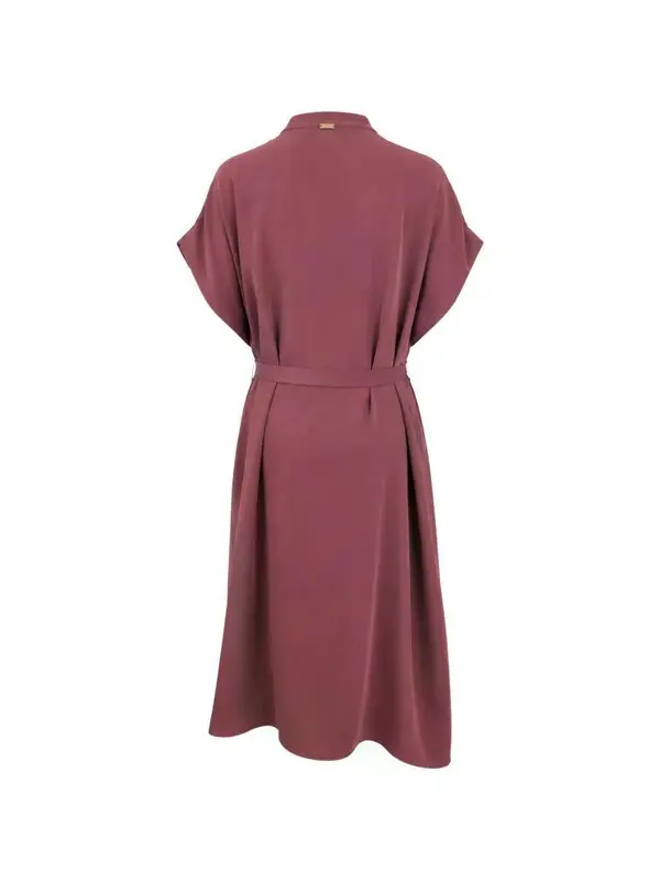 Herno Belt Detail Asymmetric Hem Dress