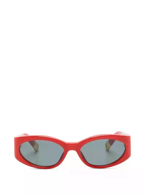Jacquemus Oval Frame Sunglasses - Red