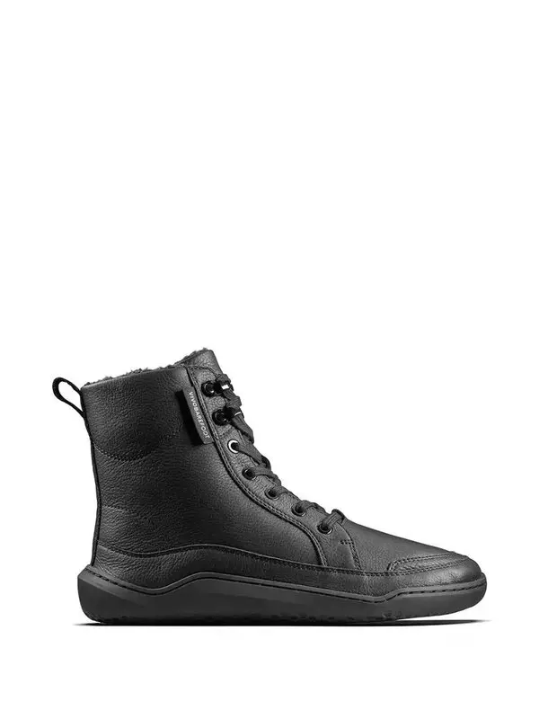 VIVOBAREFOOT Gobi Grained Leather Boots - Black