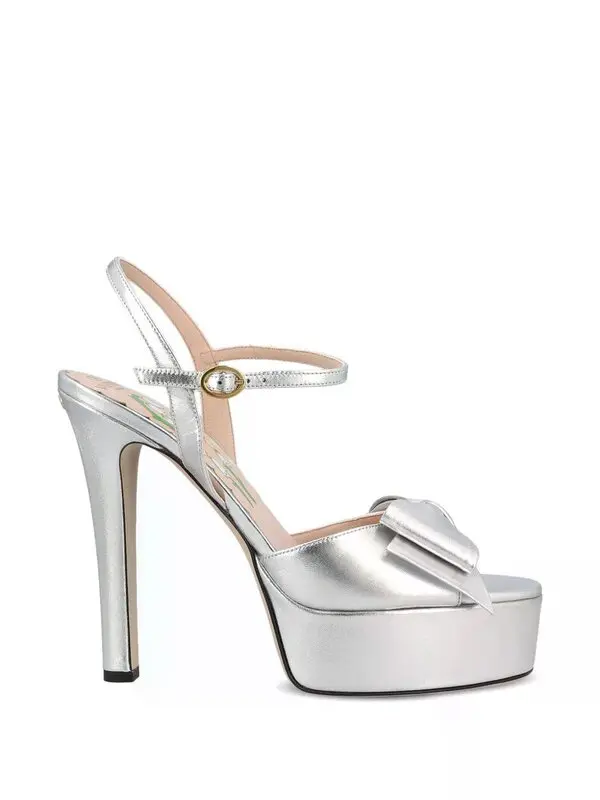 Valentino Garavani Metallic Platform Pumps - Silver