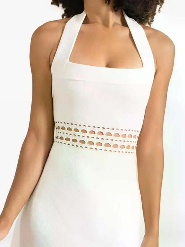 Simkhai Blayne Embroidered Halterneck Maxi Dress
