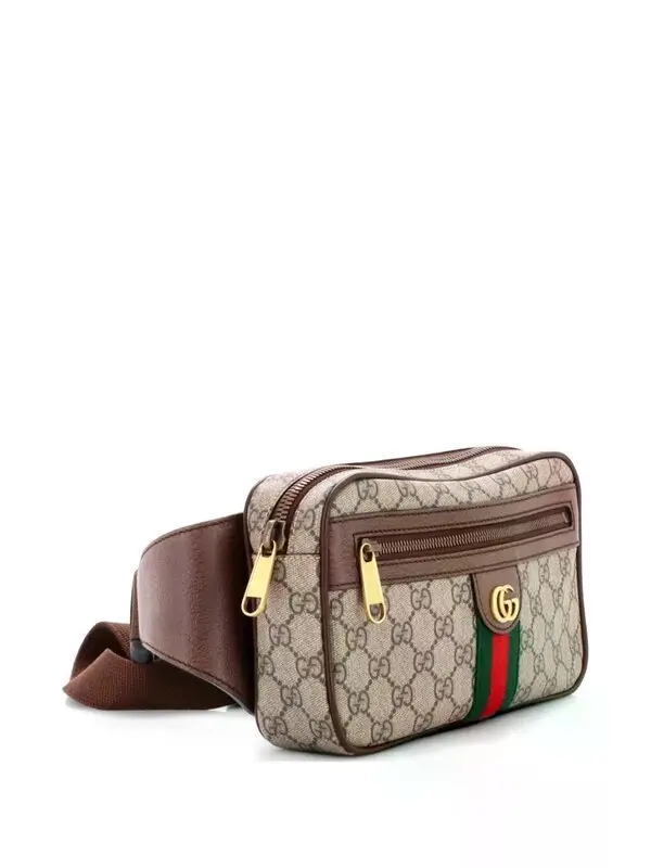 Gucci Ophidia Gg Coated Canvas Medium Belt Bag - Brown
