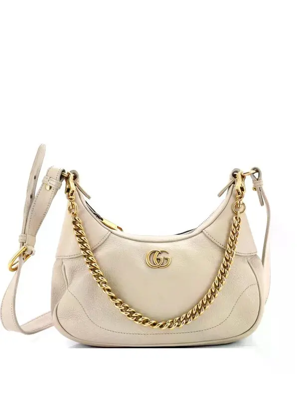 Gucci Aphrodite Leather Small Hobo Bag - Neutrals