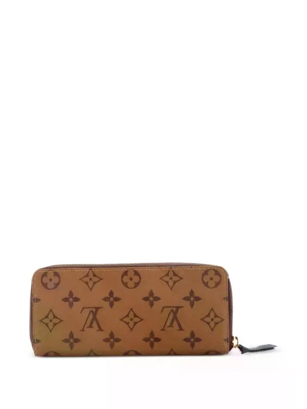 LOUIS VUITTON Clemence Wallet Reverse Monogram Canvas Small Wallets