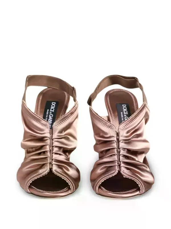 Dolce & Gabbana Ruched Slingback Sandals