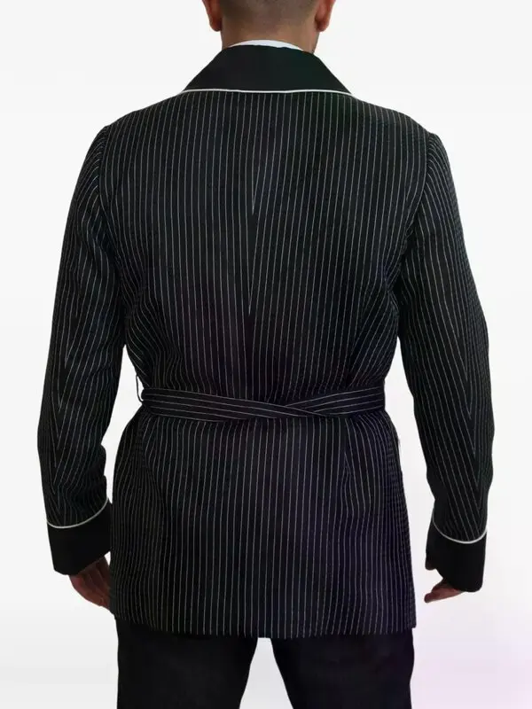 Dolce & Gabbana Pinstripe Dg-patch Blazer