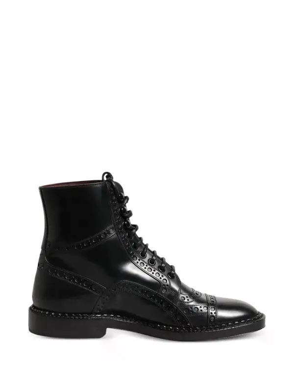 Dolce & Gabbana Brogue Detail Lace-up Boots