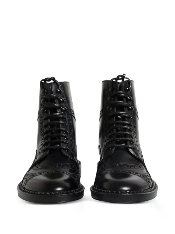 Dolce & Gabbana Brogue Detail Lace-up Boots