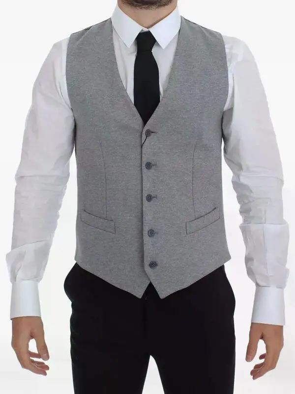 Dolce & Gabbana V-neck Pinstripe Waistcoat