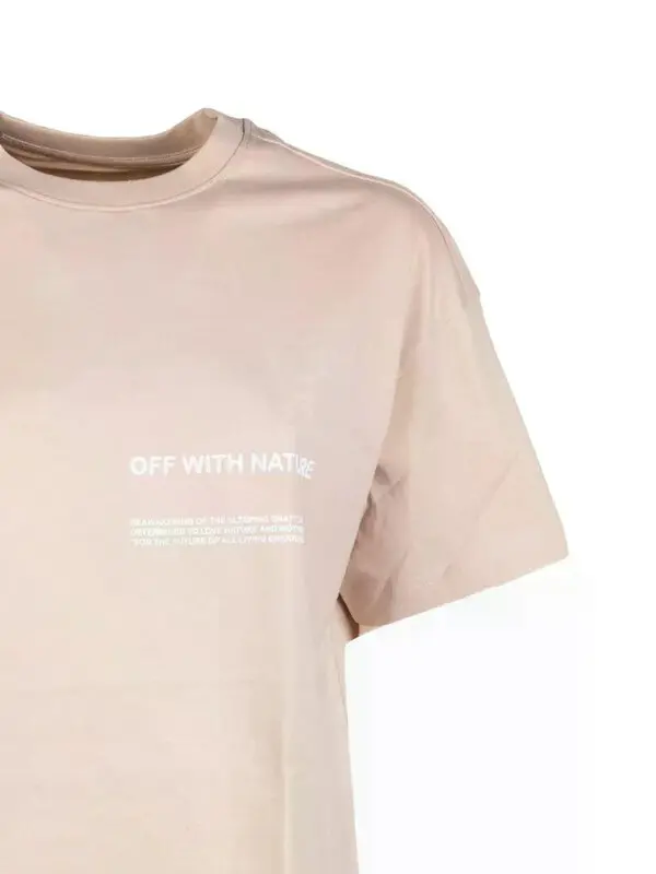 OWN Logo Print Crew Neck T-shirt - Neutrals