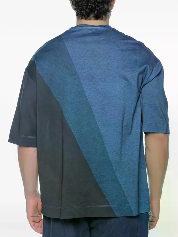 Emporio Armani Colour-block Logo-plaque T-shirt