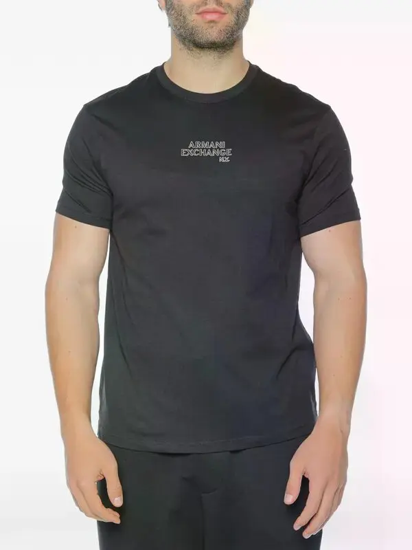 Armani Exchange Logo-print Cotton T-shirt - Black