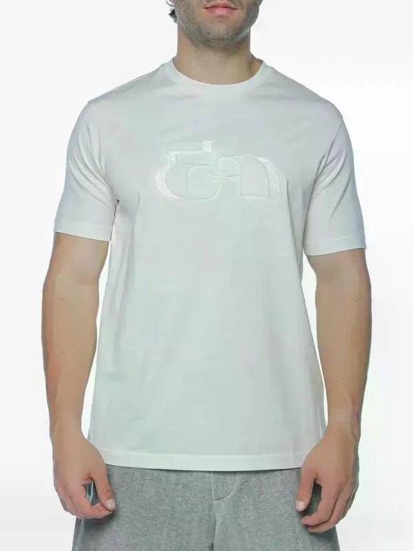 Emporio Armani Logo-embroidered T-shirt - White