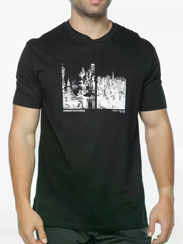 Armani Exchange Graphic-print T-shirt - Black
